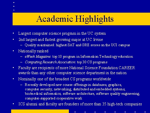 Academic Highlights