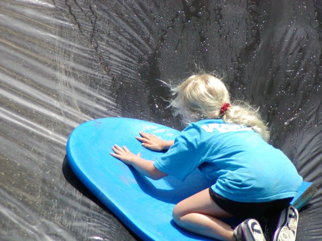 Sara sliding backwards