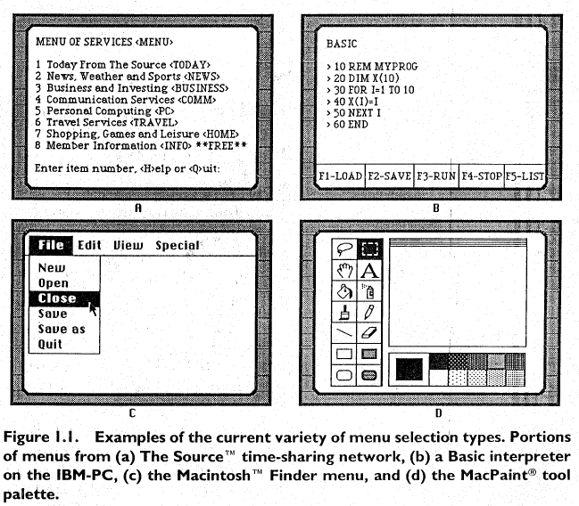 Menu-Based Interaction -- Overview