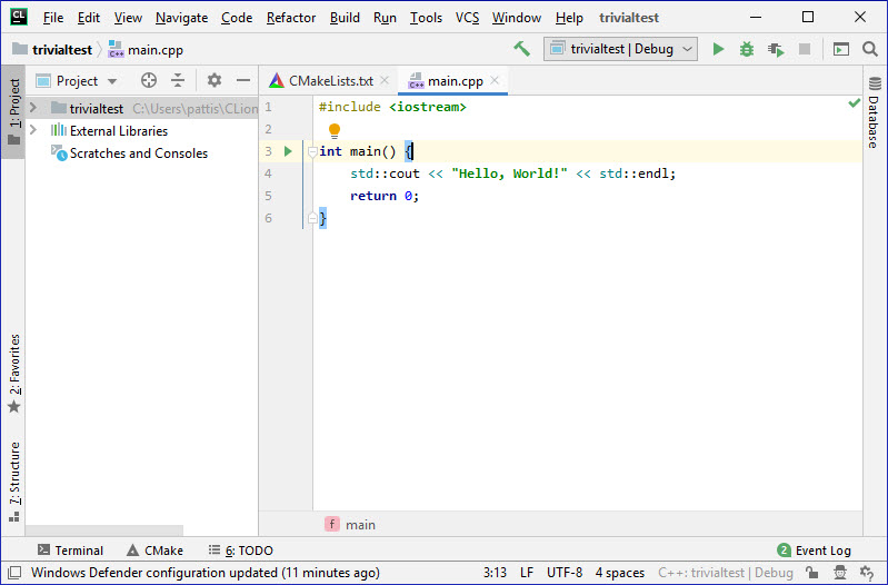 CLion IDE: Downloading, Installing, and Testing