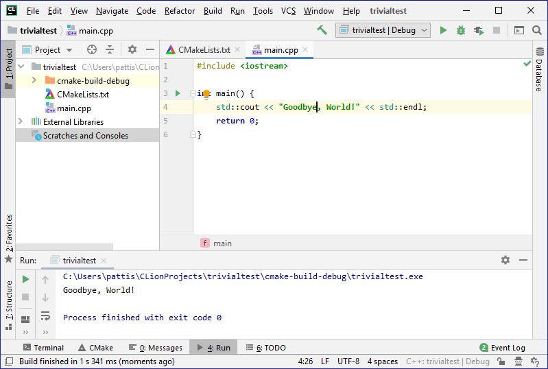 CLion IDE: Downloading, Installing, and Testing