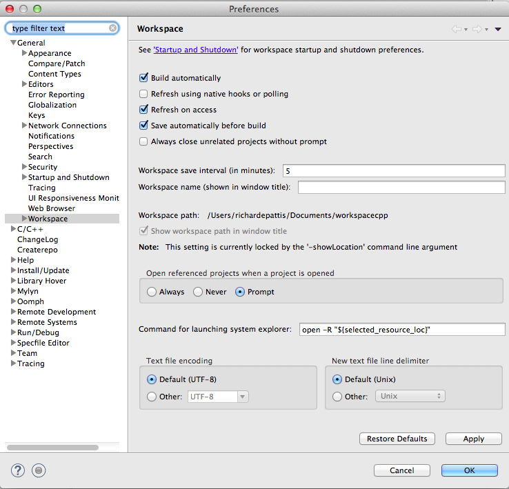 Eclipse/C++ Downloading/Installing, and Testing Instructions