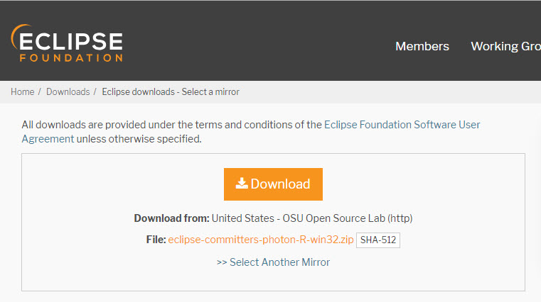 Eclipse Download and Installation Instructions