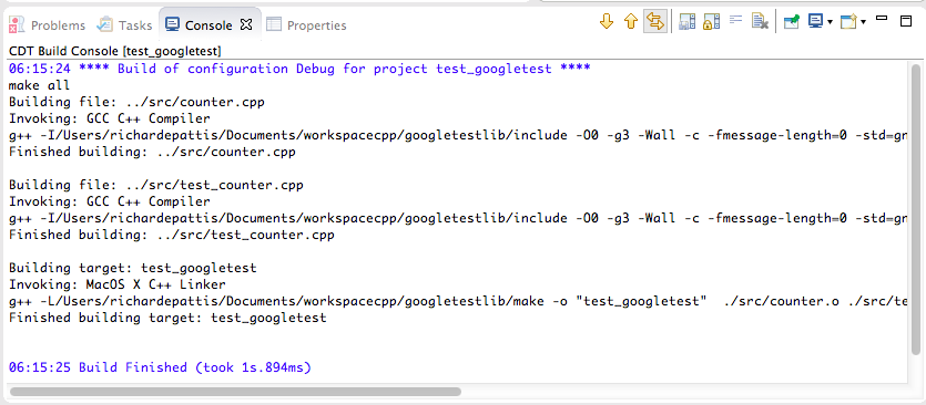 GoogleTest Installation and Use in Eclipse/C++ Instructions