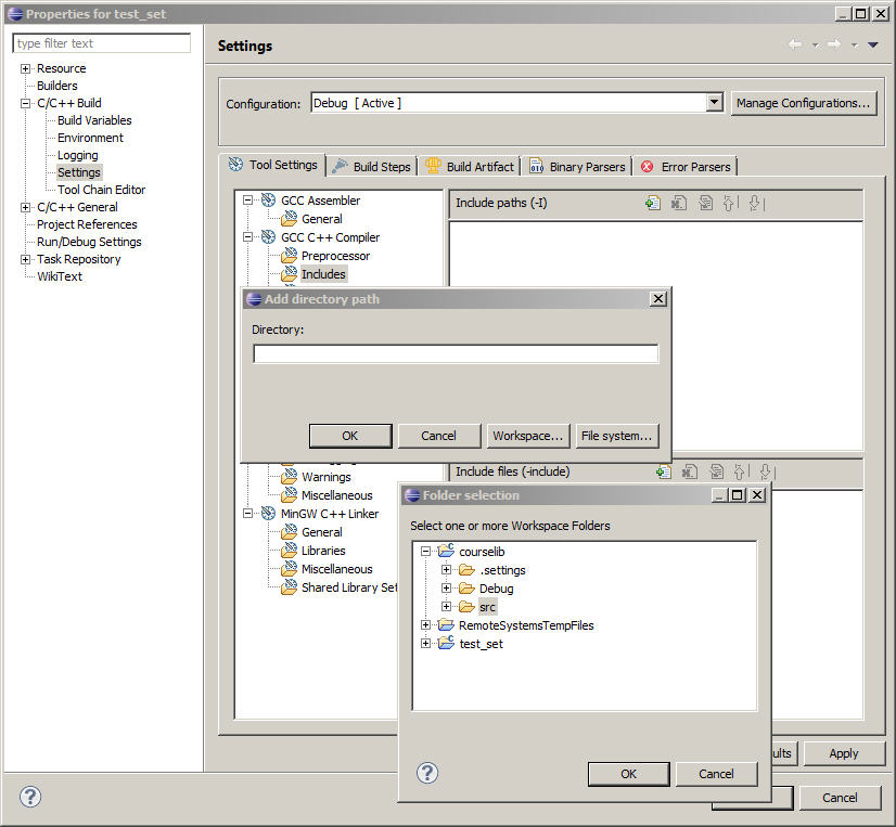 Course Library Installation/Use in Eclipse/C++ Instructions