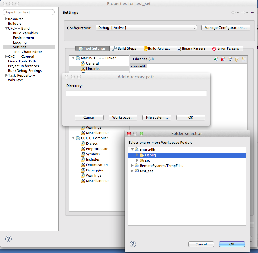 Course Library Installation/Use in Eclipse/C++ Instructions