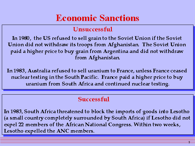 Economic Sanctions
