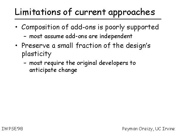 Limitations of current approaches