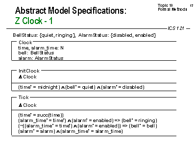 Abstract Model Specifications: