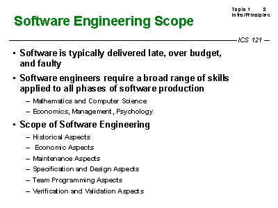 Software Engineering Scope