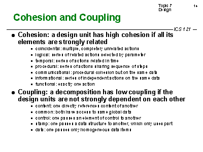 Cohesion and Coupling