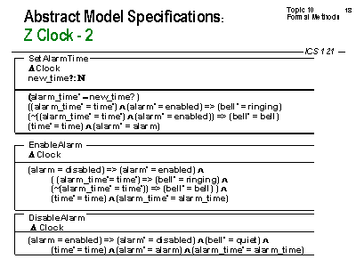 Abstract Model Specifications: