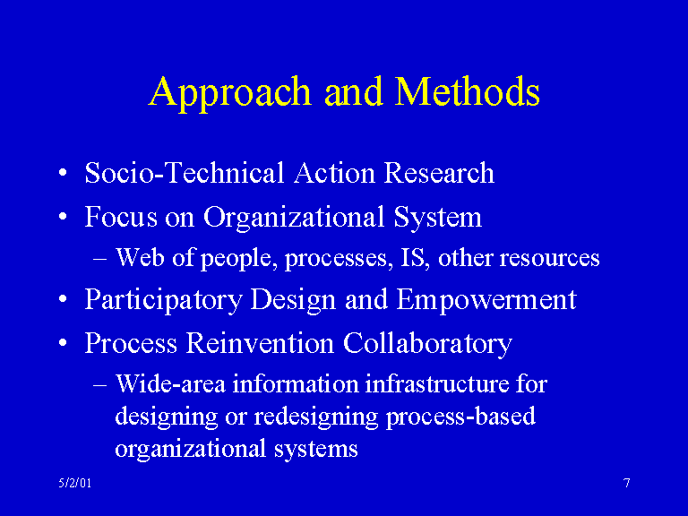 Approach and Methods